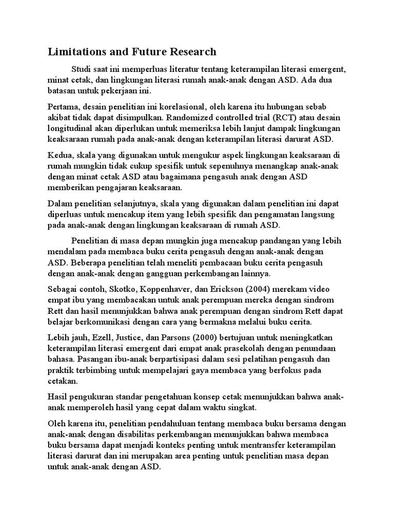 Limitations and Future Research | PDF