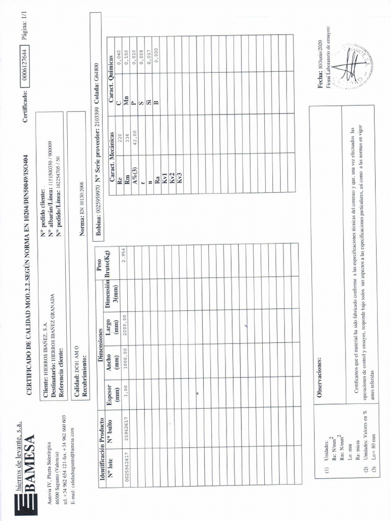 11-06-2020 Chapa Bamesa PDF | PDF