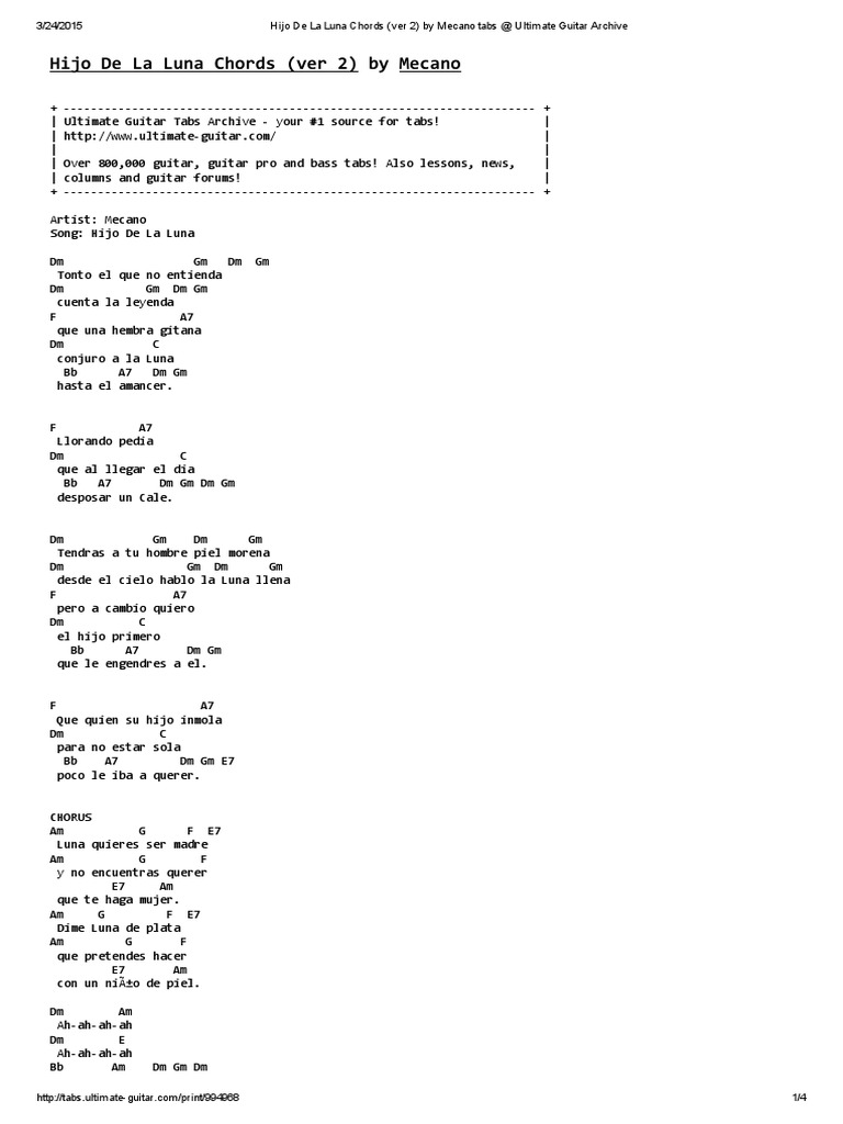 Letras Y Acordes De Ultimate Guitar