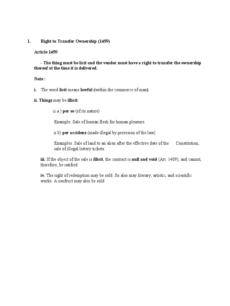 Ownership Transfer Rights in Contracts | PDF | Burden Of Proof (Law ...