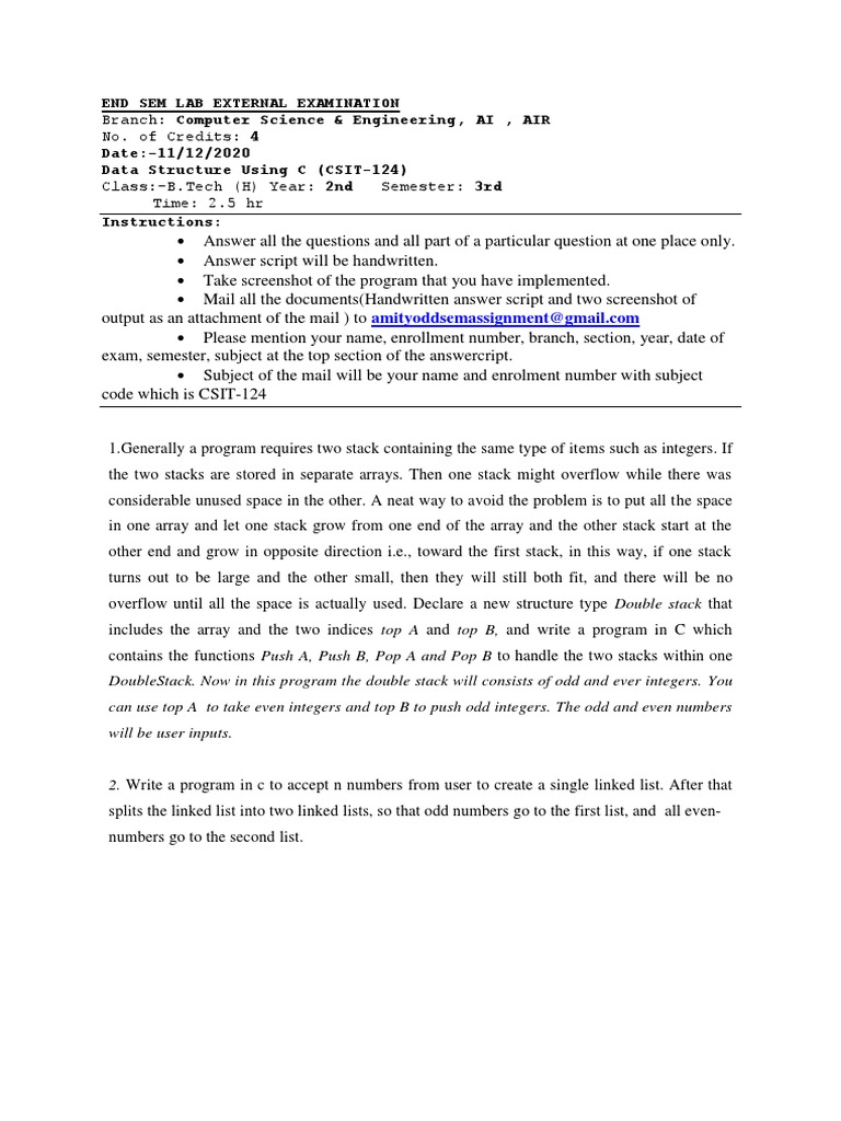 Lab Exam External Questions PDF | PDF | Vertex (Graph Theory ...