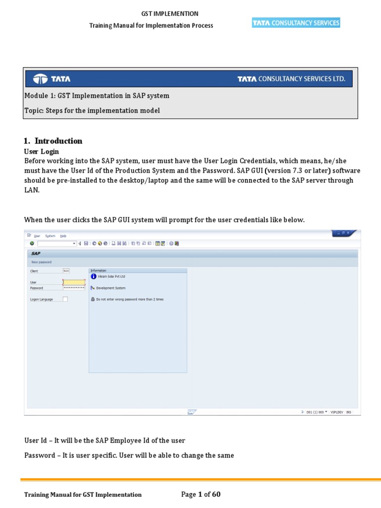 Training Manual For GST Implementation - FI Included | PDF | Value ...