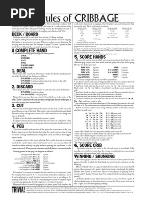 Cribbage Rules And Scoring