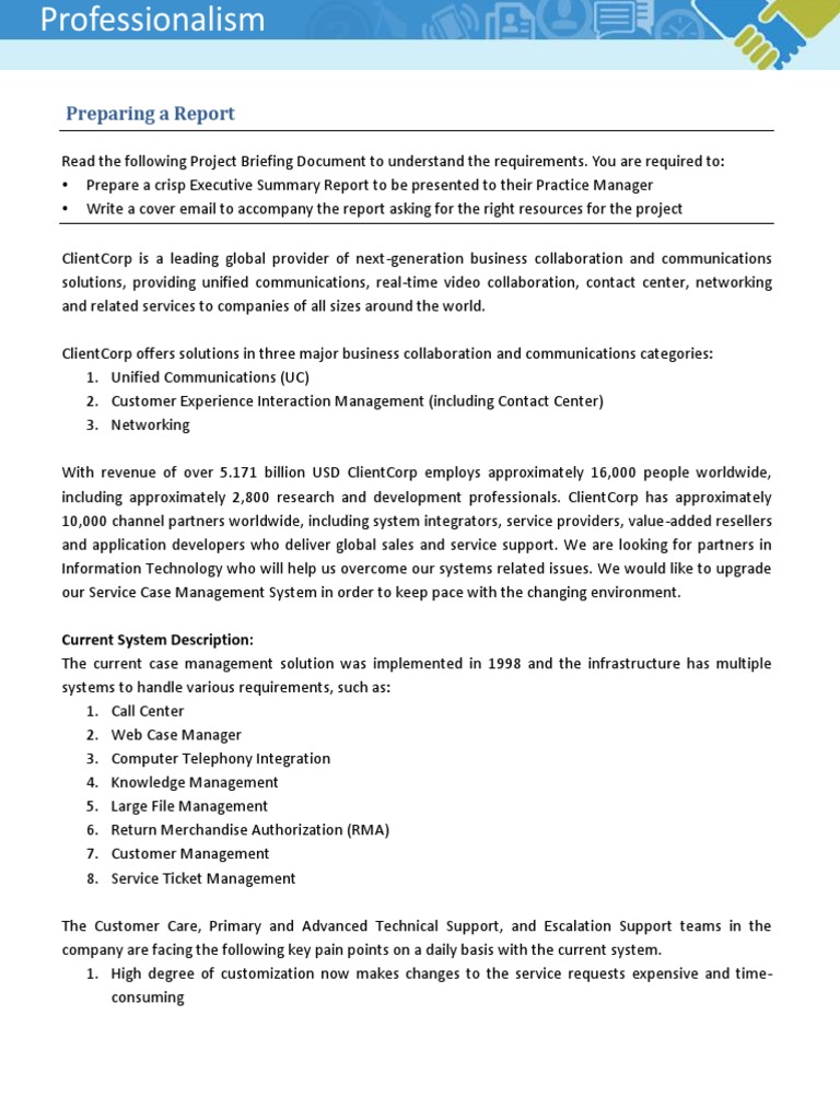 Preparing A Report: Current System Description | PDF | Call Centre ...