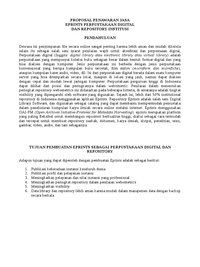 Proposal Eprints Repository | PDF