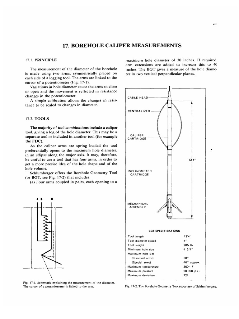 17 Borehole Caliper Measurements 1984 | PDF | Porosity | Oil Well