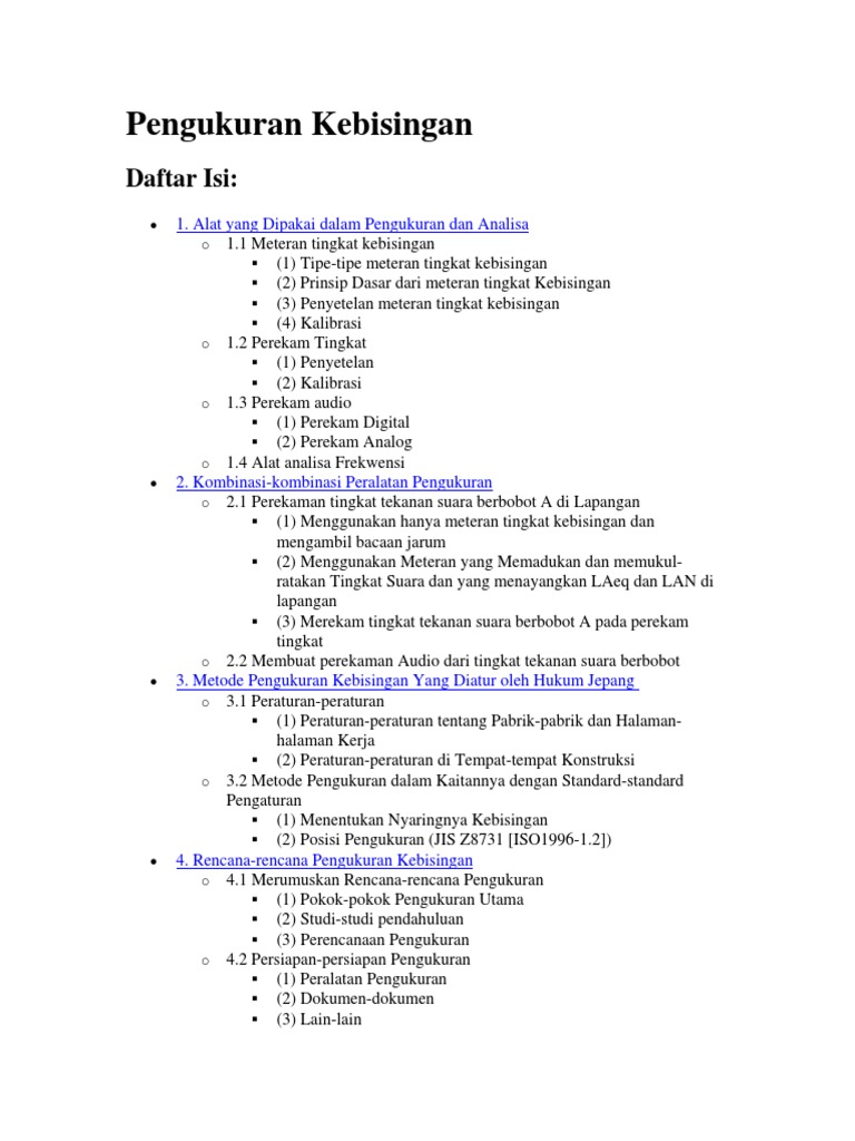 Pengukuran Kebisingan | PDF