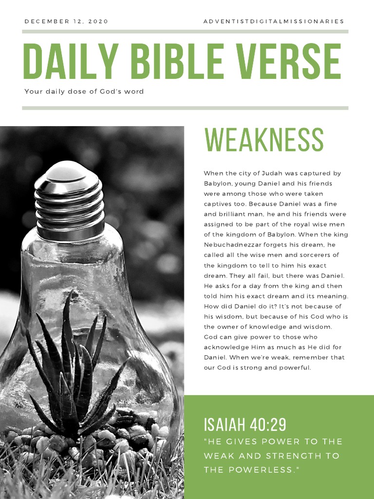 Daily Bible Verse Email 12122020 | PDF