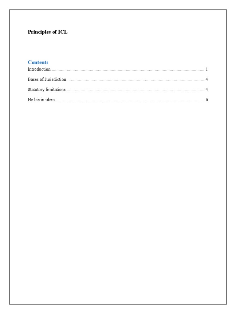 ICL Project | PDF | International Criminal Law | Statute Of Limitations