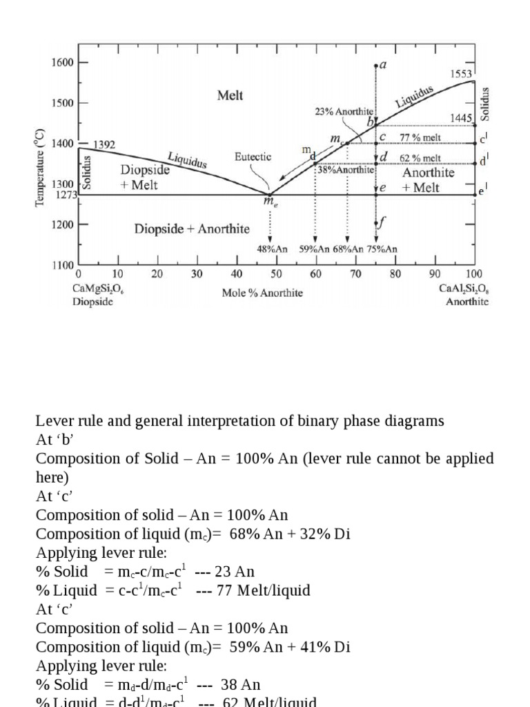 Lever Rule in Binary Phase Diagrams | PDF