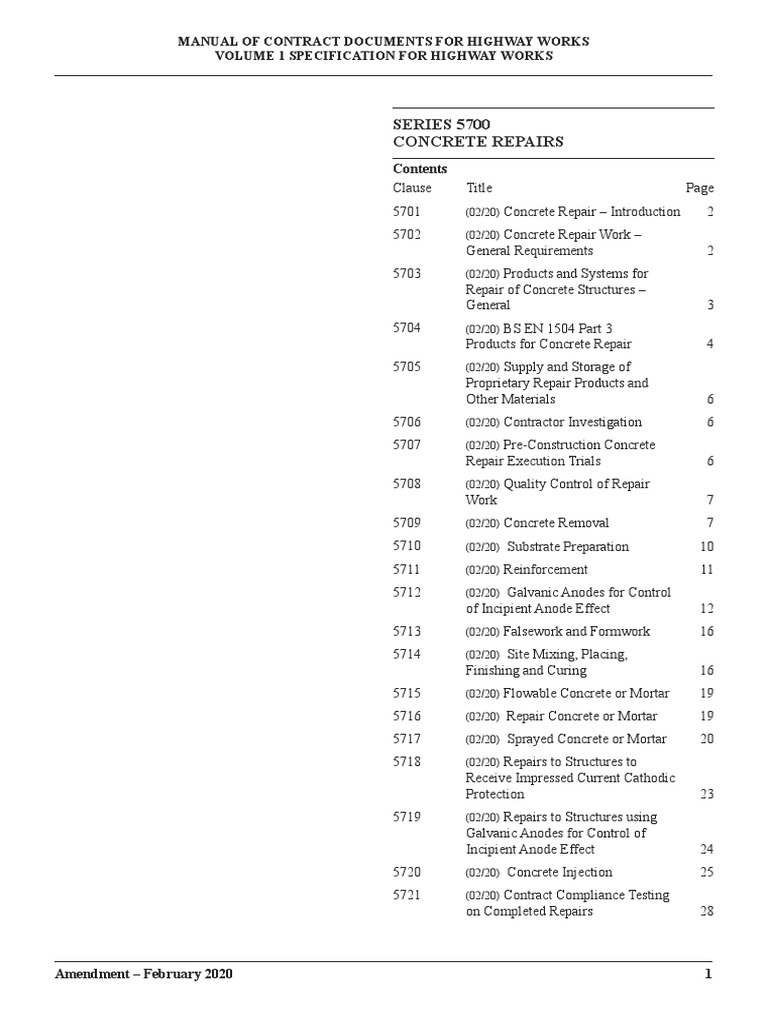 MCHW Vol 1 Series 5700 Web PDF | PDF | Anode | Concrete