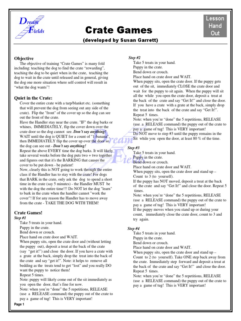Crate Games | PDF | Leash | Dogs