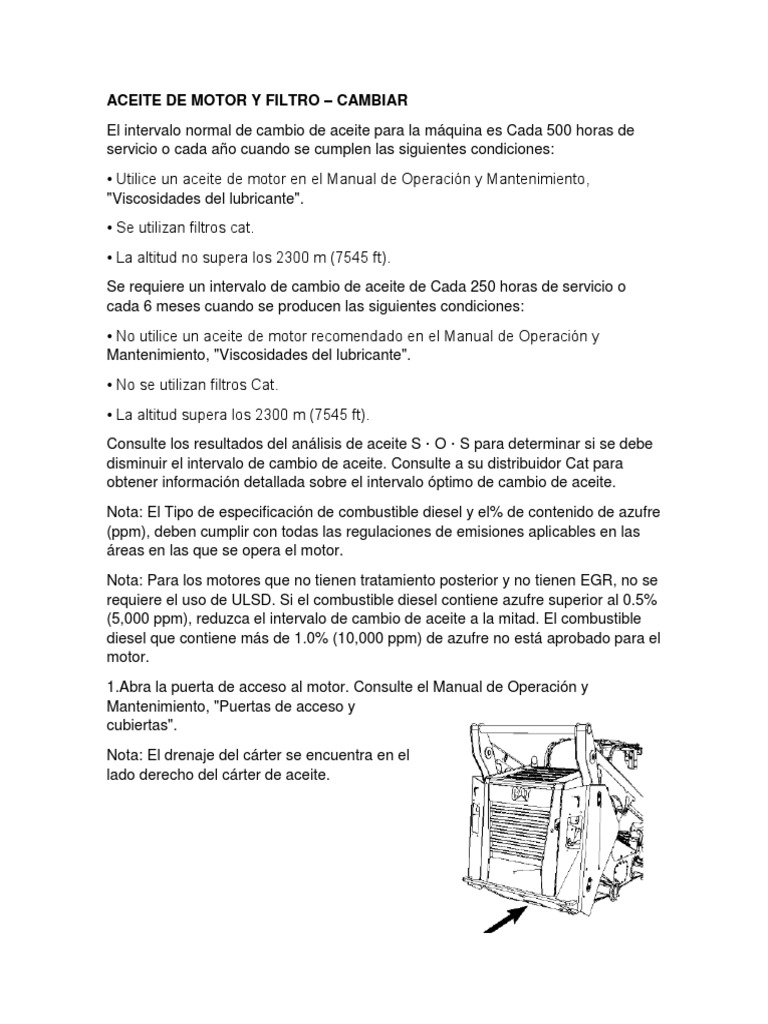 Cambio de Aceite Motor y Filtro | PDF | Aceite de motor | Combustible ...