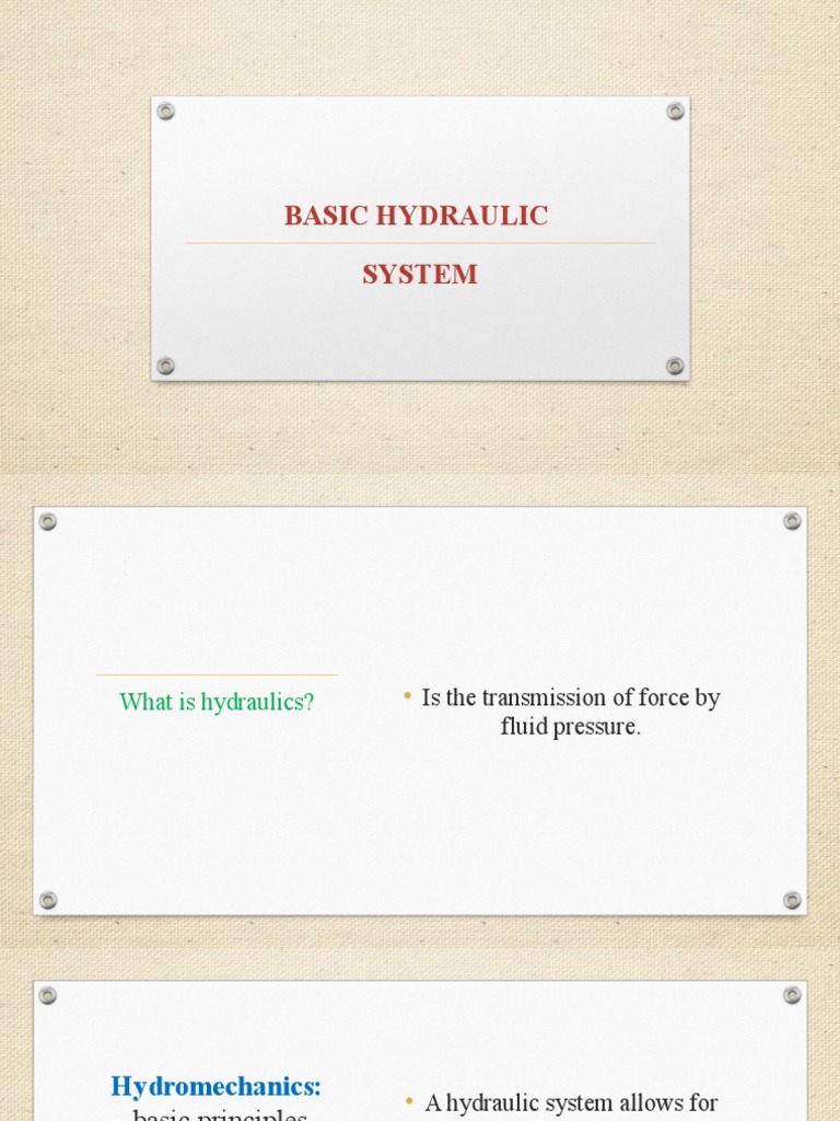 Overview of Basic Hydraulic Systems | PDF | Pump | Valve