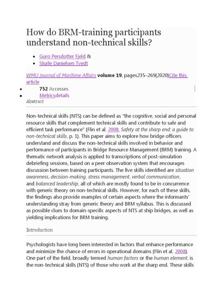 How Do BRM - Docx Article | PDF | Situation Awareness | Leadership