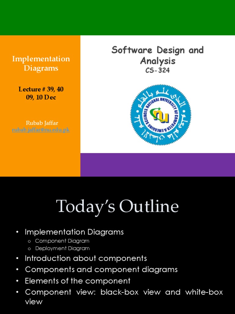 Week 15 Component Diagram | PDF | Component Based Software Engineering | Interface (Computing)