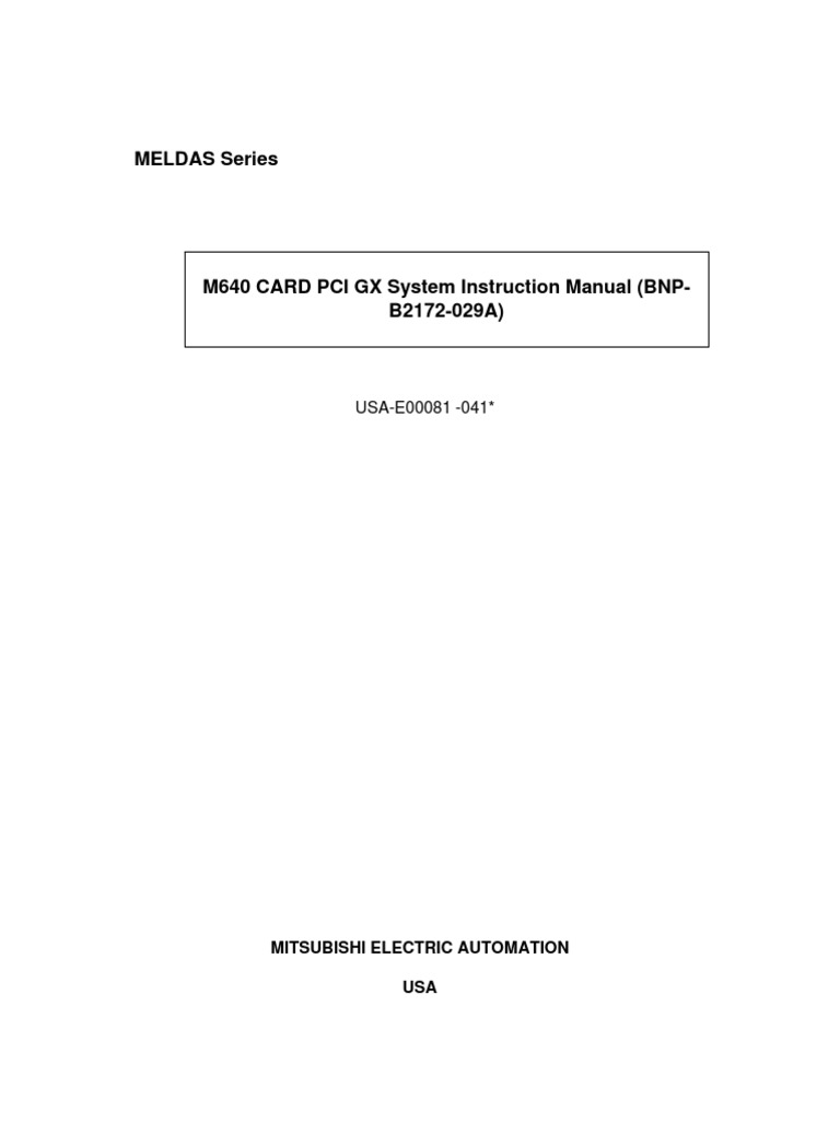 M640 CARD PCI GX System Instruction Manual | PDF | Microcomputers | Personal Computers