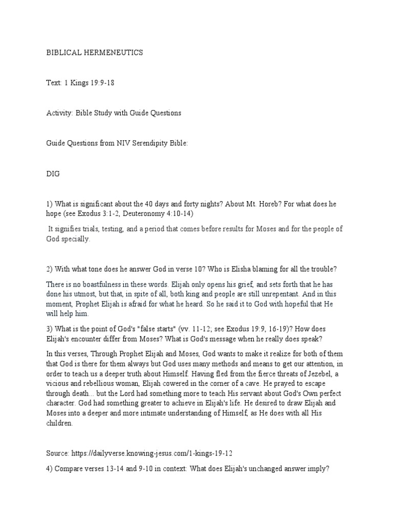 Biblical Hermeneutics 1 Download Free Pdf Elijah Religious Faiths