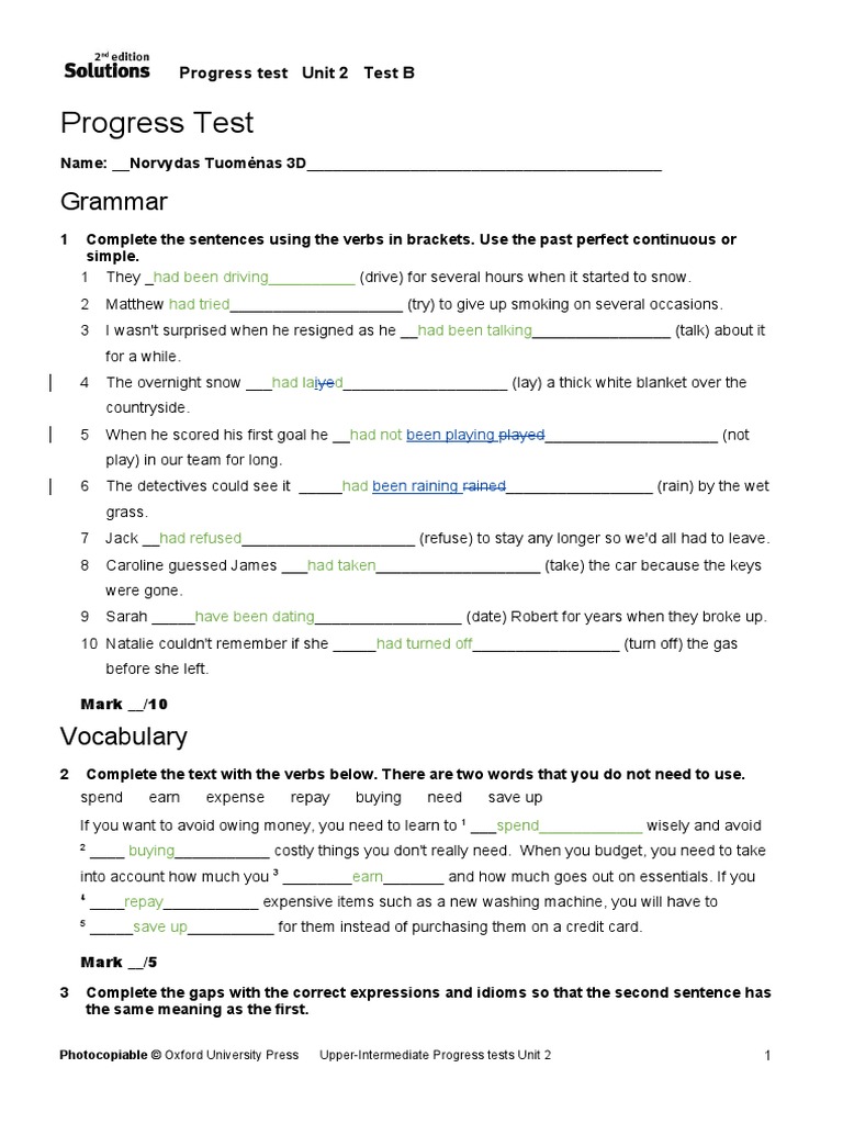 Upp-Int Progress Test Unit 02 B. Norvydas Tuo | PDF | Mortgage Loan | Debt Upp-Int Progress Test Unit 02 B. Norvydas Tuo | PDF | Mortgage Loan | Debt