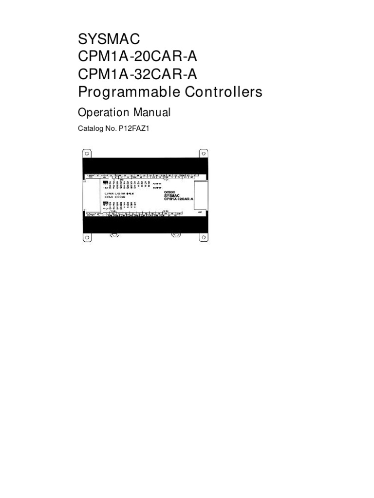 Omron Cpm1a Manual | PDF | Programmable Logic Controller | Electrical ...