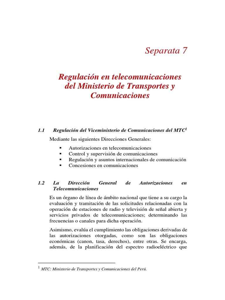 Sep 7, Regulac MTC v1.5 | PDF | Televisión | Radiodifusión