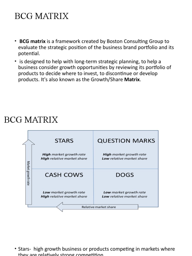 BCG Matrix | PDF