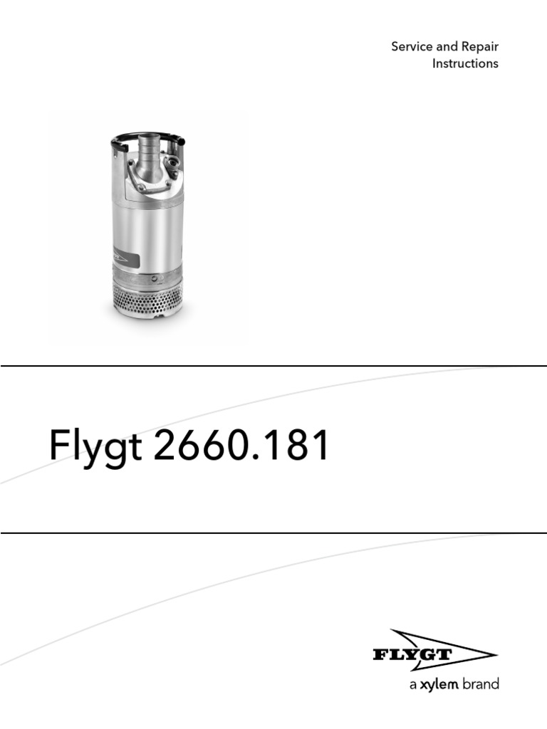 Flygt 2660.181: Service and Repair Instructions | PDF | Fuse (Electrical) | Mains Electricity