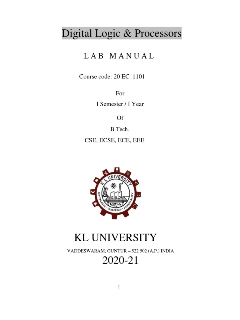 DLP Lab Manual | PDF | Logic Gate | Binary Coded Decimal