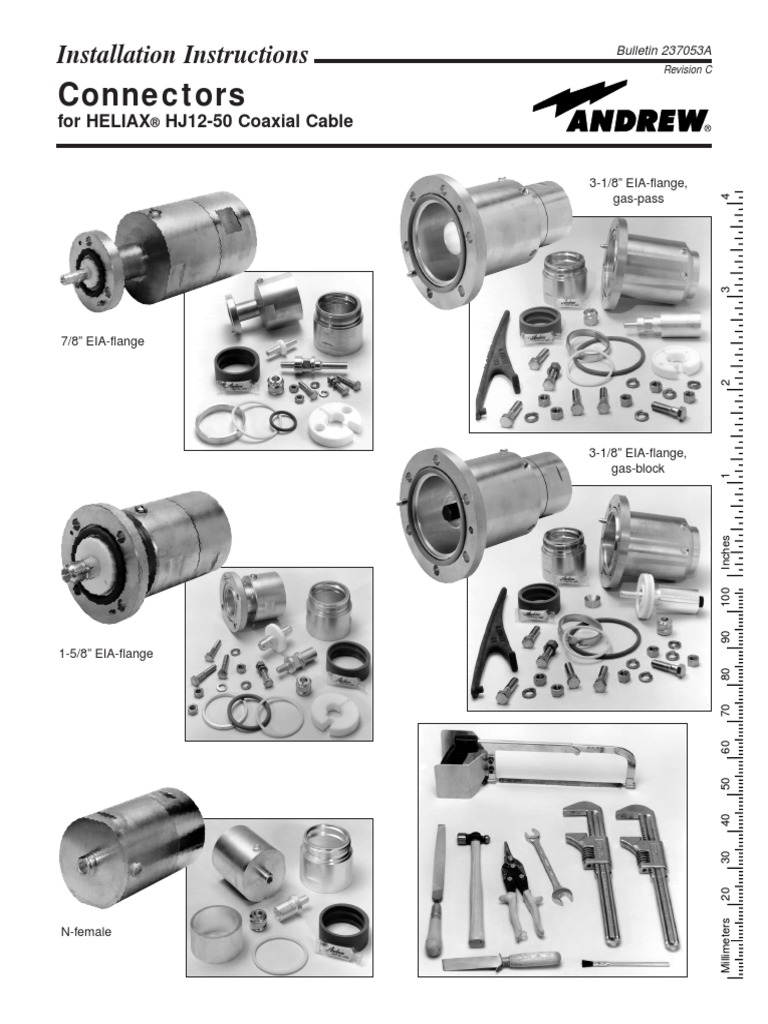 Connectors: Installation Instructions | PDF | Coaxial Cable ...