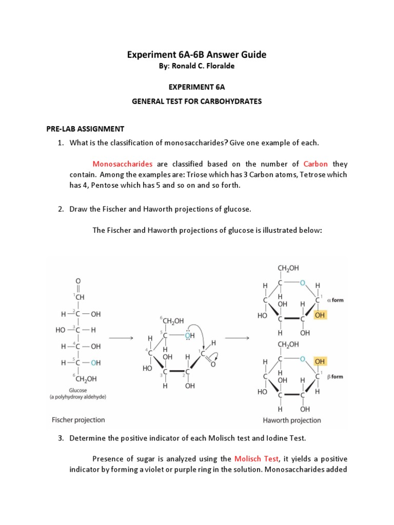 Carbohydrate Testing Methods Explained | PDF | Carbohydrates | Chemical ...