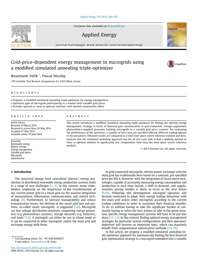 Grid-Price-Dependent Energy Management in Microgrids | PDF | Distributed Generation ...
