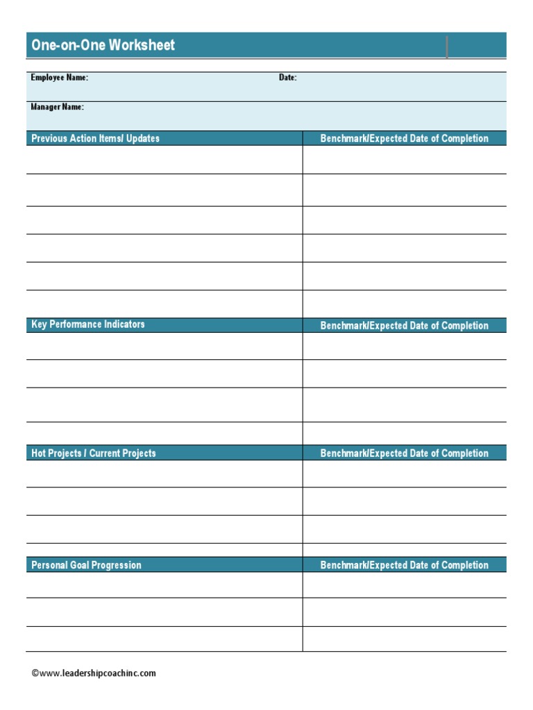 One On One Worksheet PDF | PDF