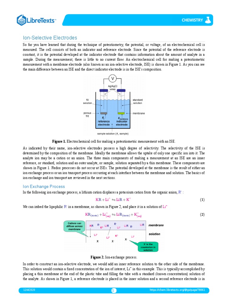 03 Ion-Selective Electrodes | PDF | Ion Exchange | Ion