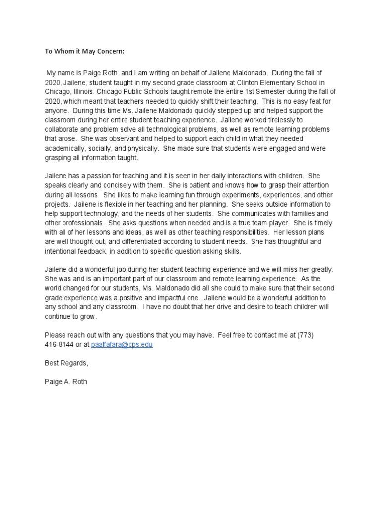 Letter For Ms | PDF | Wellness