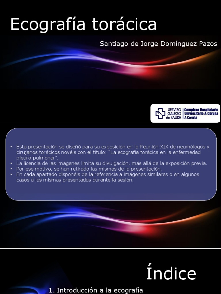 1.la Ecografía Toracica | PDF | Ciencias de la Salud | Tórax (anatomía ...