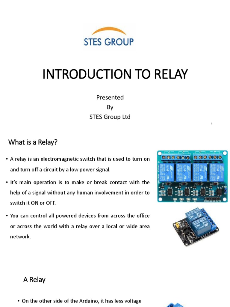Introduction To Relay: Presented by STES Group LTD | PDF | Relay | Switch