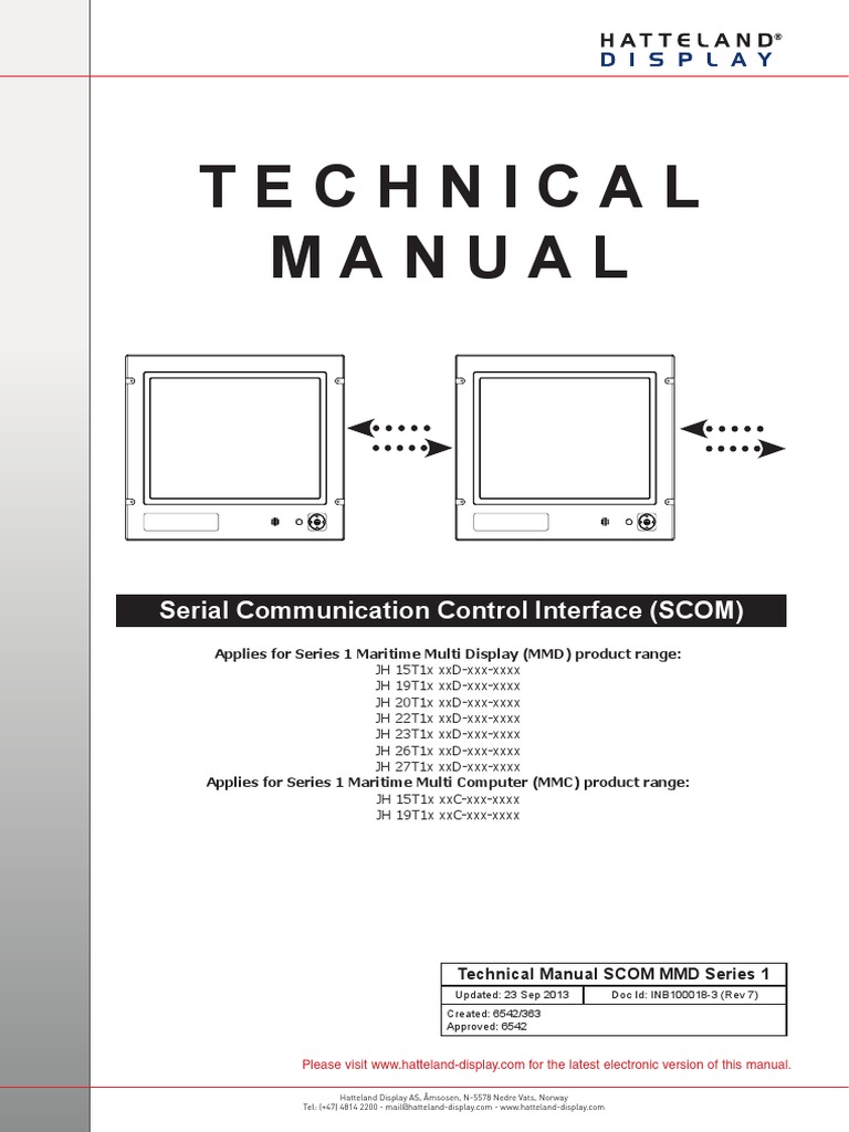 Inb100018-3 Technical Manual Serial Communication Control Interface ...