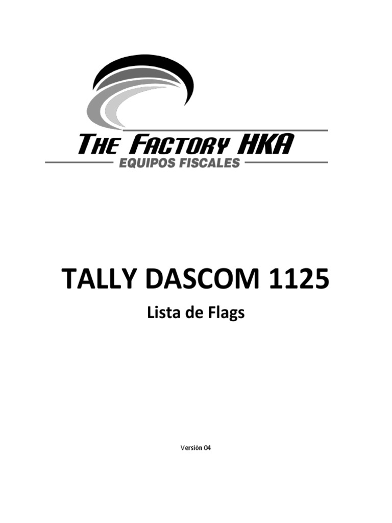 Tally 1125 Lista de Flags v04 | PDF | Factura | Informática y ...