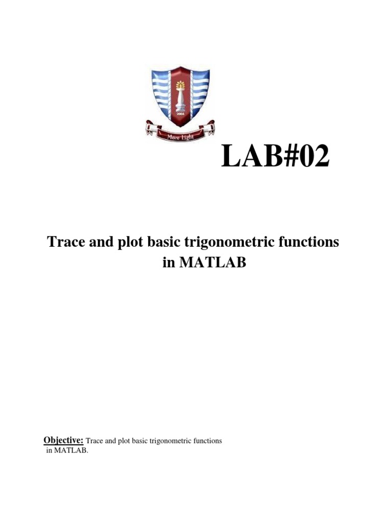 Trace And Plot Basic Trigonometric Functions In Matlab Objective Pdf