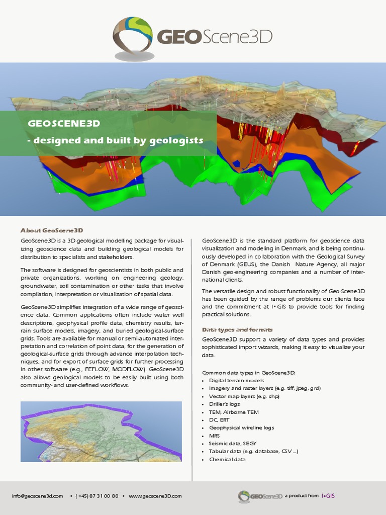 Geoscene3D - Designed and Built by Geologists | PDF | Geographic Information System | Geology
