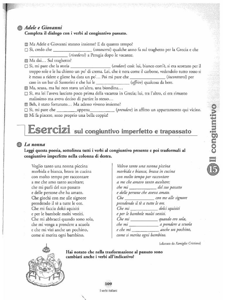 Congiuntivo Passato-Esercizi | PDF