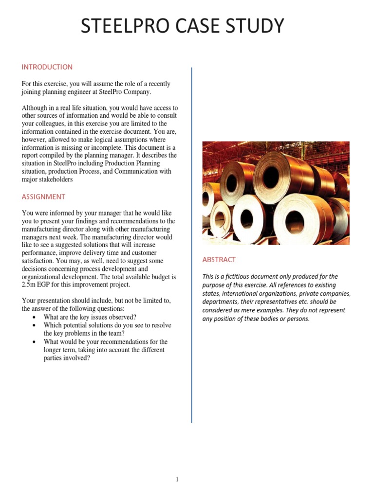 Technical Case Study PDF | Download Free PDF | Casting (Metalworking) | Inventory