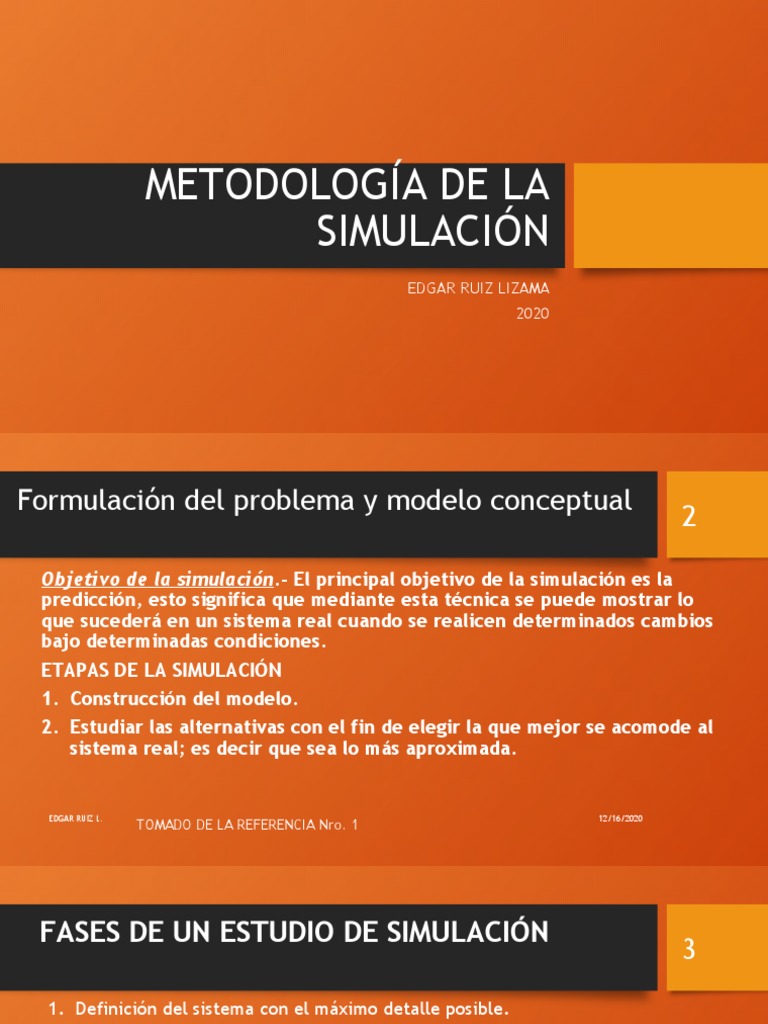 Metodología de Simulación: Fases y Variables | PDF | Simulación ...