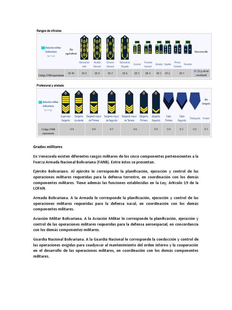 Rangos | PDF | Militar | Ciencia militar