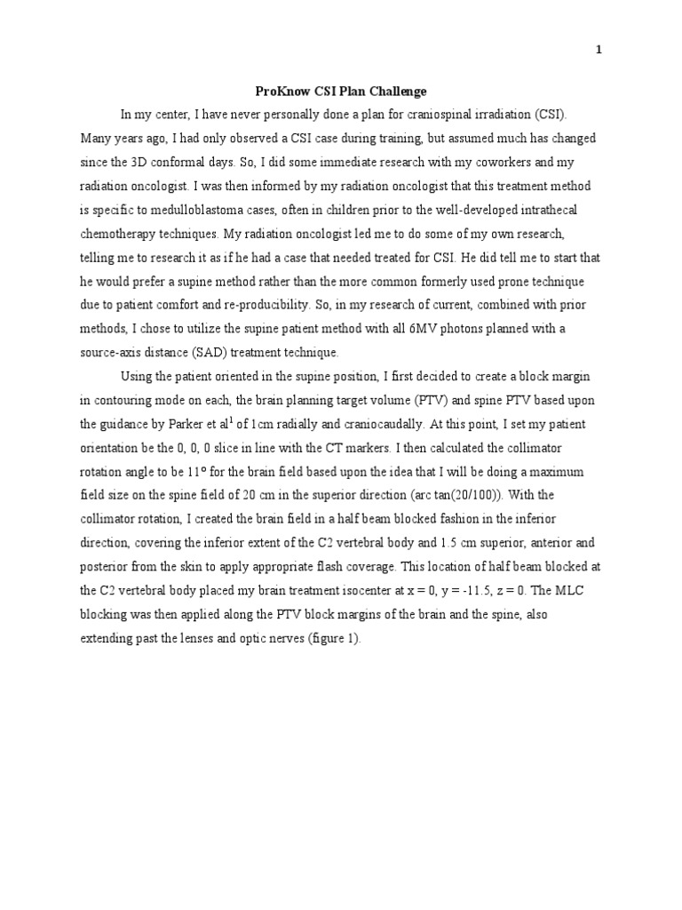 Proknow Csi Plan Challenge | Download Free PDF | Radiation Therapy ...