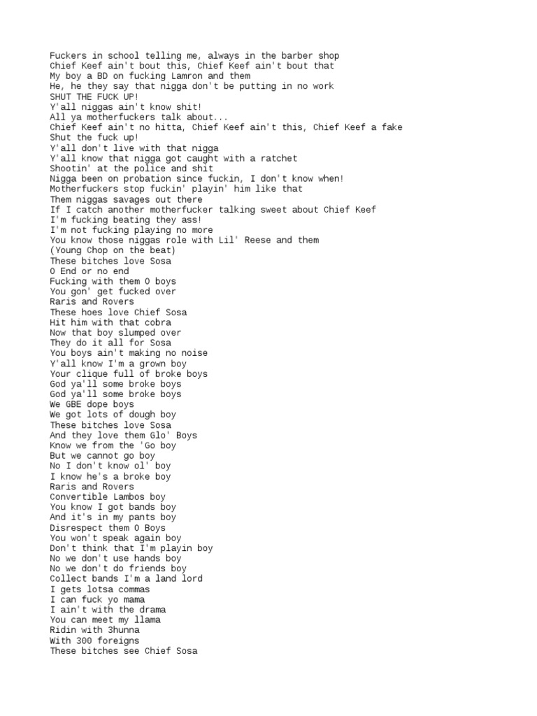 Love Sosa - Lyrics | PDF | Hip Hop | African American Music