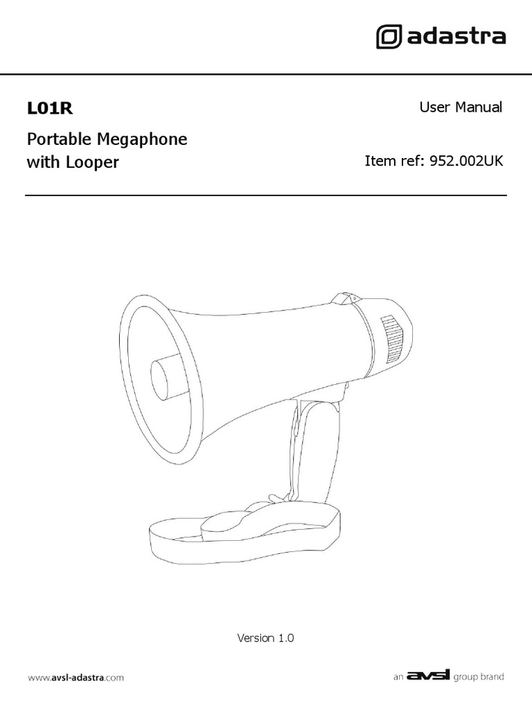 Portable Megaphone With Looper: User Manual | PDF | Manufactured Goods ...