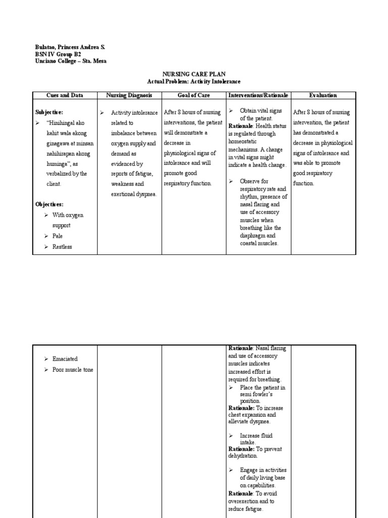 Nursing Care Plan for Tuberculosis | PDF | Breathing | Clinical Medicine