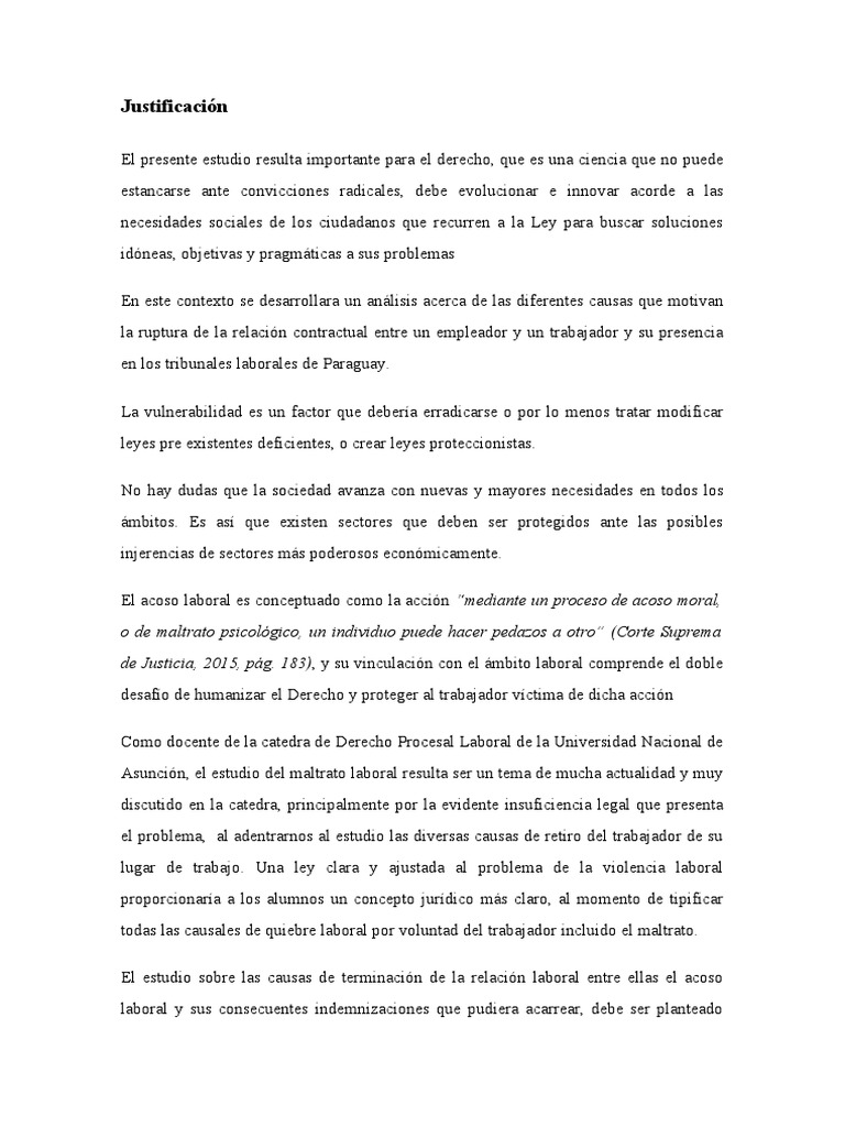 Ejemplo de Justificación | PDF | Derecho laboral | Gobierno