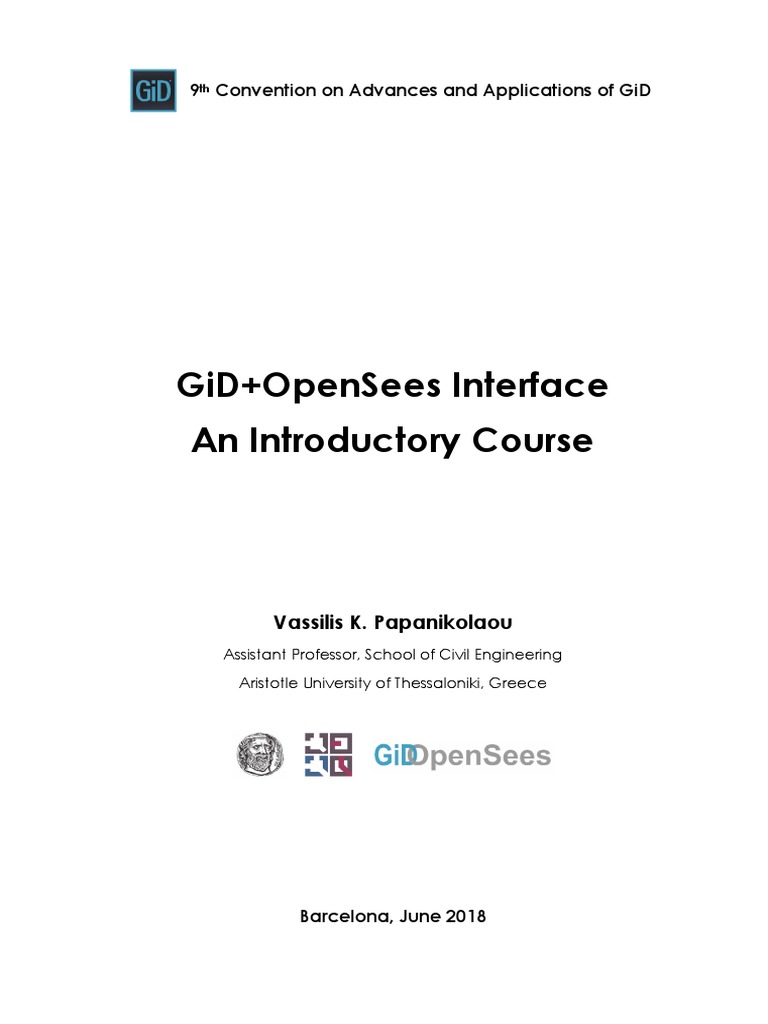 GiD+OpenSees Interface - An Introductory Course | PDF | Deformation (Engineering) | Computer File